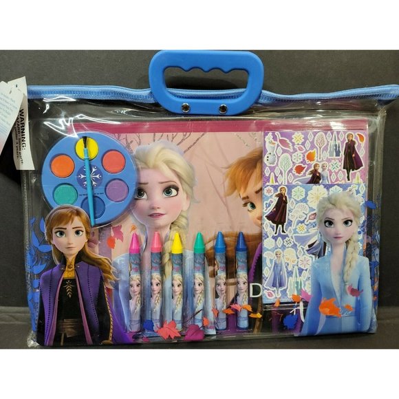 Toys | Frozen 2 Girls Crayon Sticker Drawing Painting Set Clear Big ...